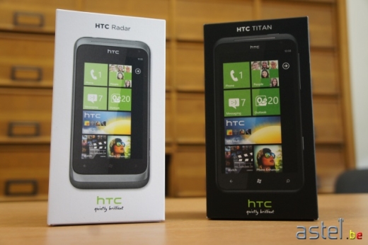 HTC Titan et Radar : les deux nouveaux Windows Phone de HTC